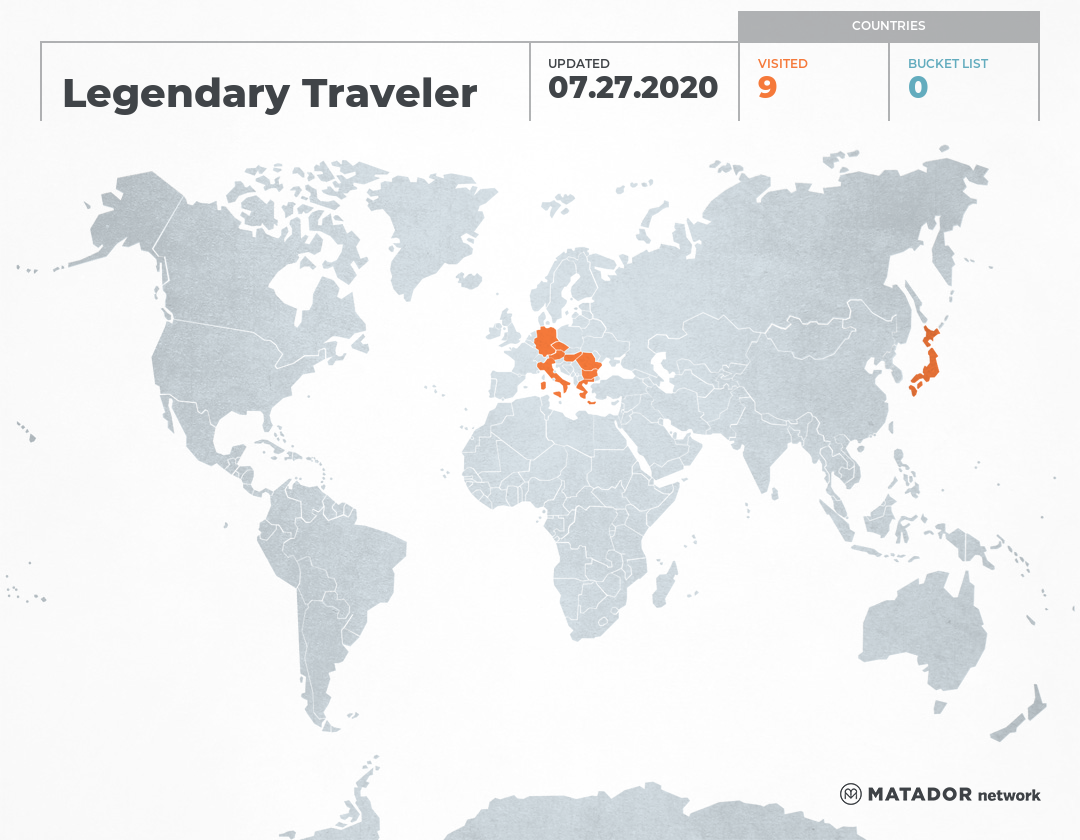 Legendary Traveler’s Travel Map – Matador Network