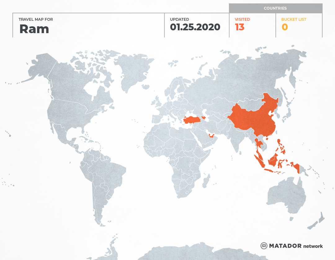 Ram’s Travel Map – Matador Network
