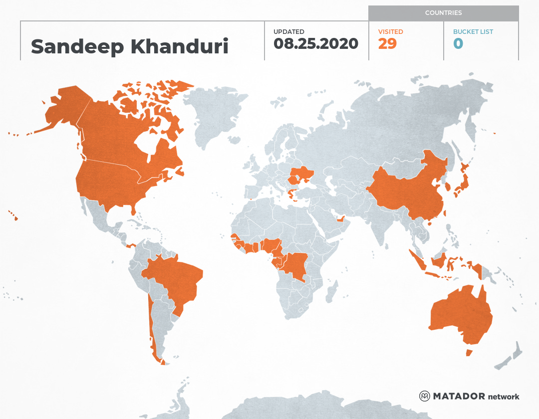 Sandeep Khanduri’s Travel Map – Matador Network
