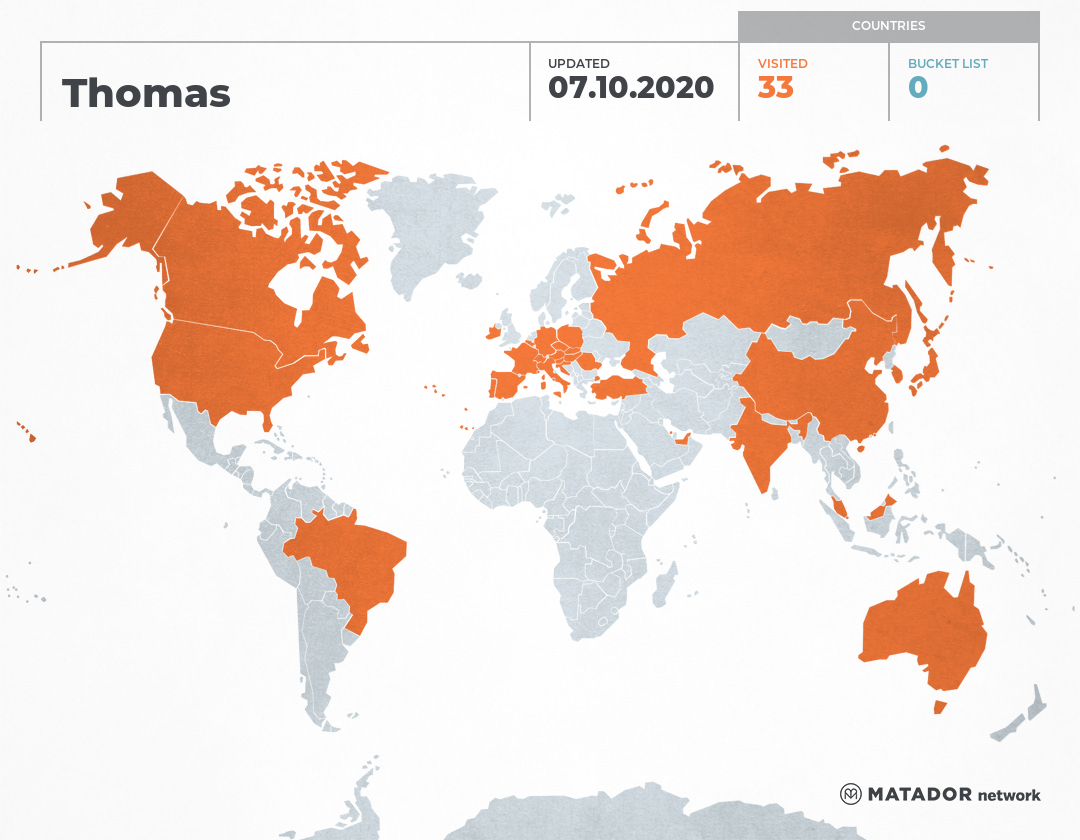 Thomas’s Travel Map – Matador Network