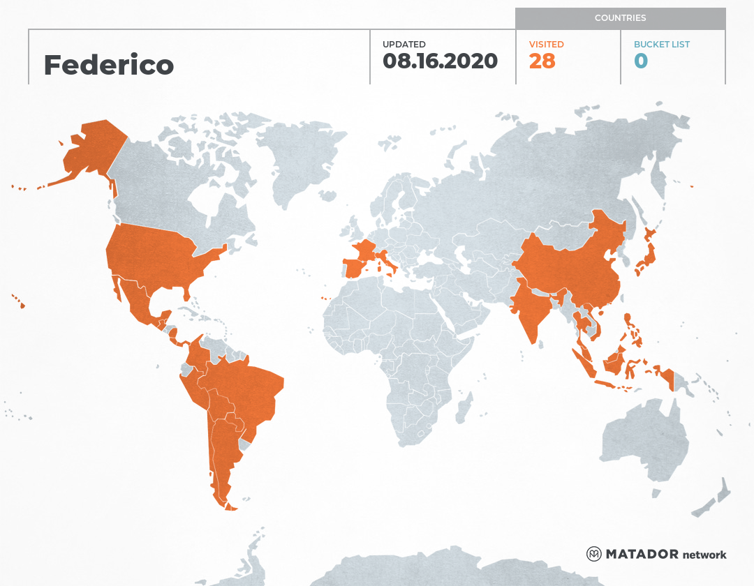 Federico’s Travel Map – Matador Network
