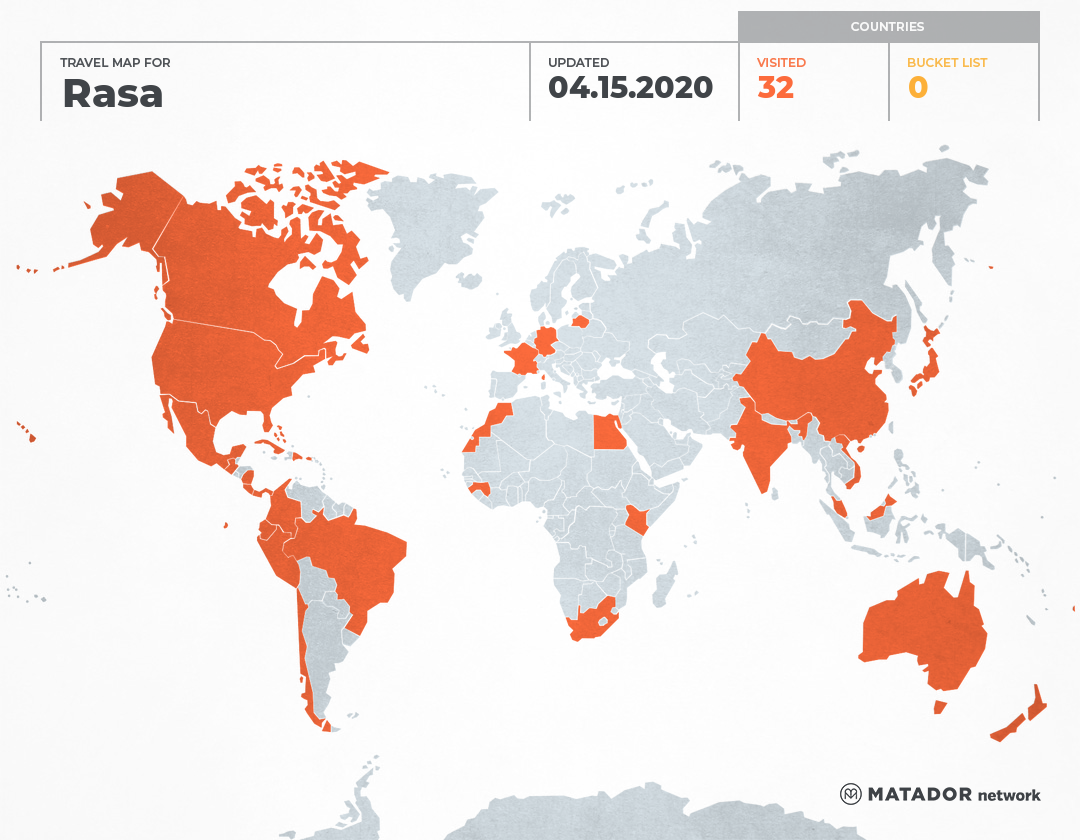 Rasa’s Travel Map – Matador Network