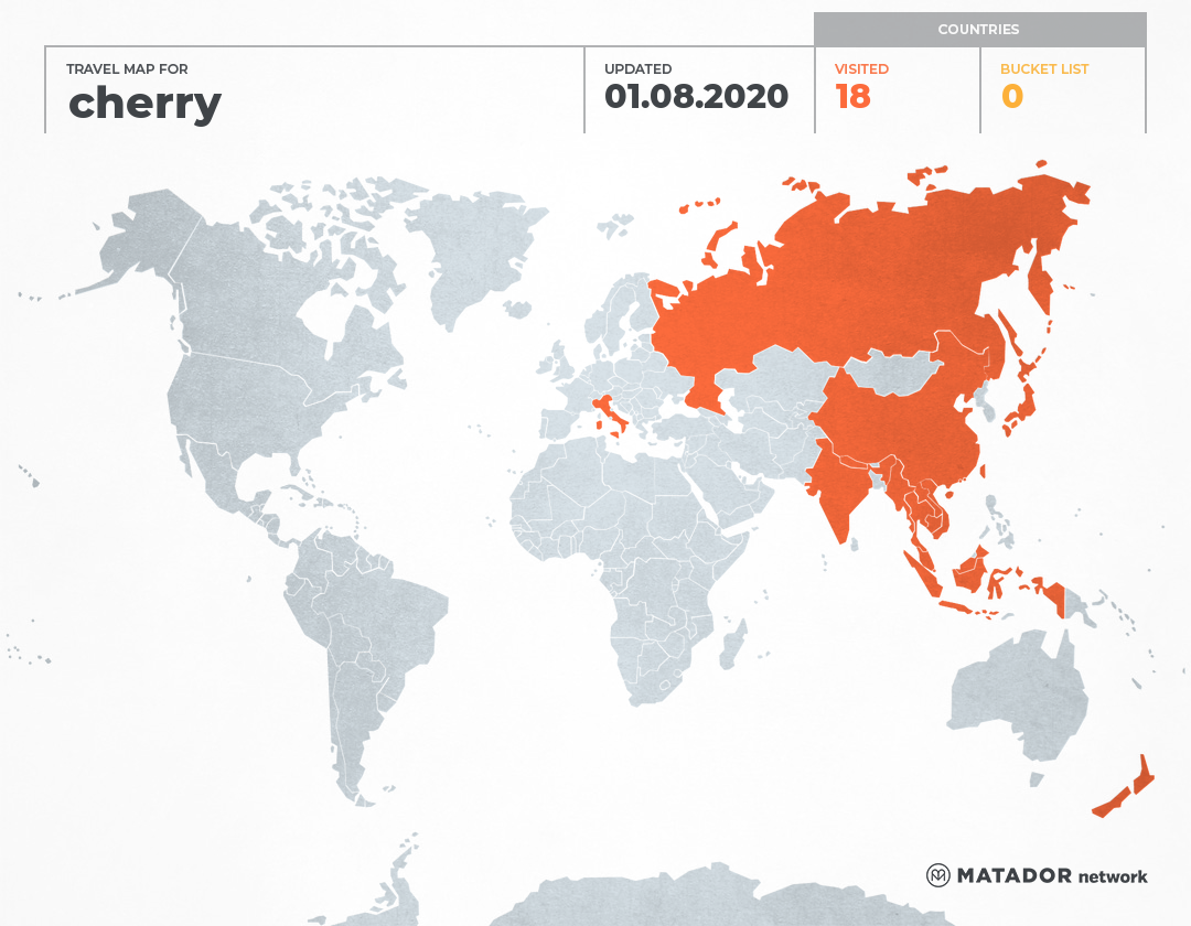 Cherry’s Travel Map – Matador Network