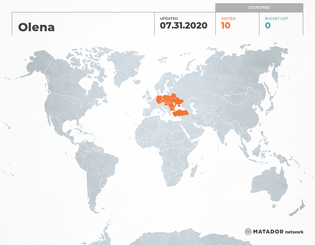 Olena’s Travel Map – Matador Network