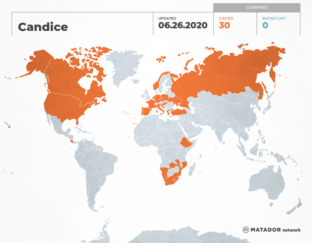 Candice’s Travel Map – Matador Network