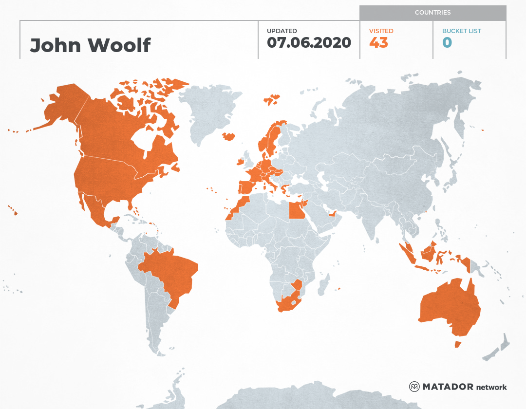 John Woolf’s Travel Map – Matador Network