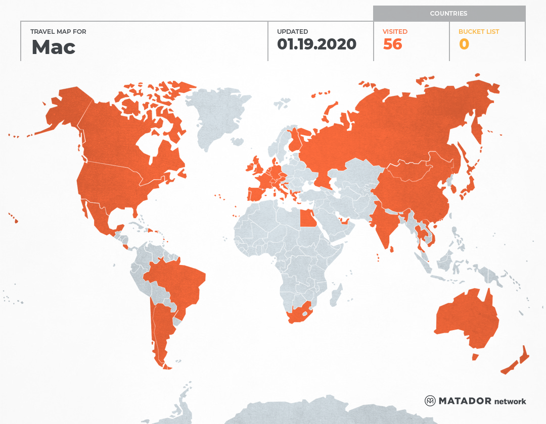 Mac’s Travel Map – Matador Network