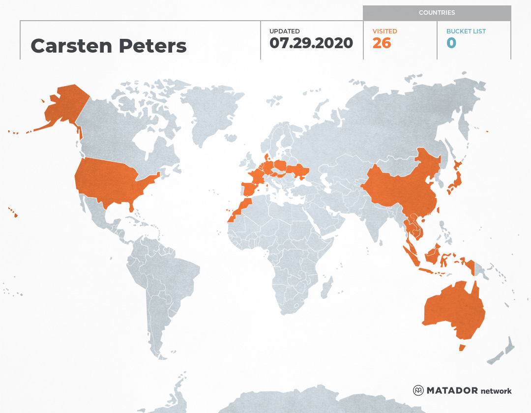 Carsten Peters’s Travel Map – Matador Network