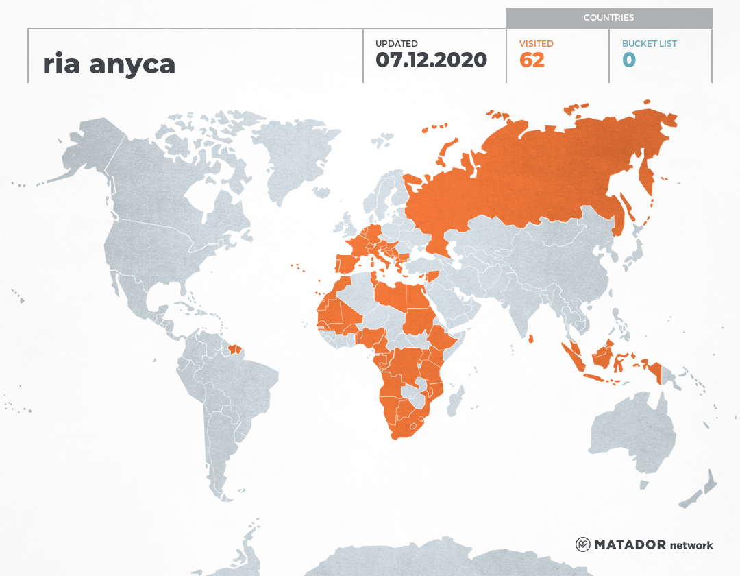 Ria Anyca’s Travel Map – Matador Network