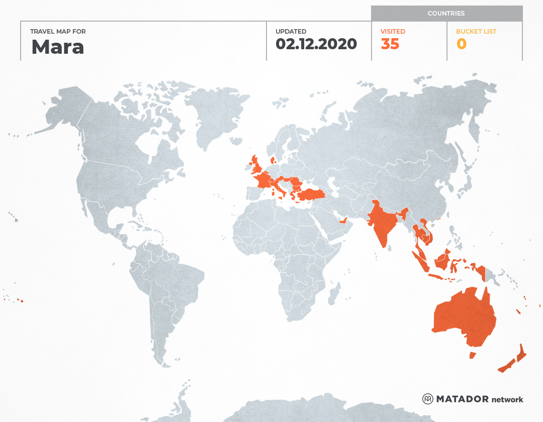 Mara’s Travel Map – Matador Network