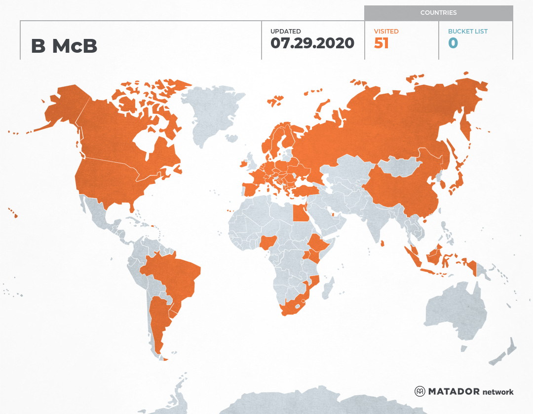 B McB’s Travel Map – Matador Network