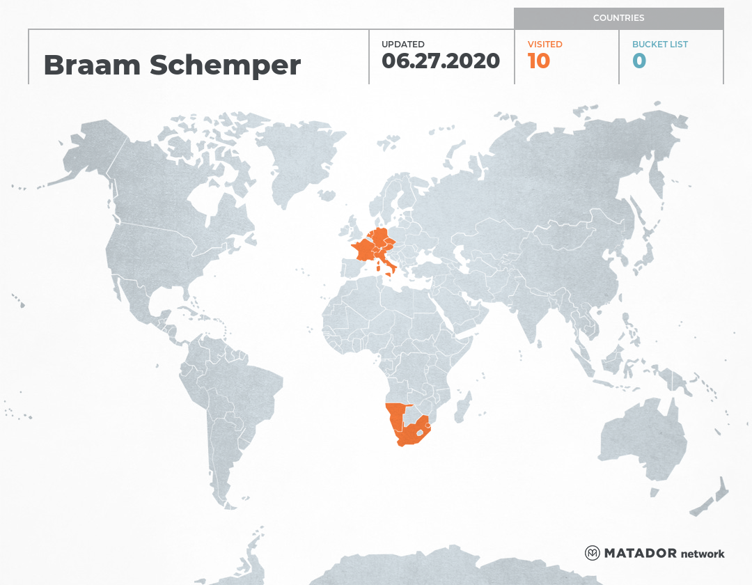 Braam Schemper’s Travel Map – Matador Network