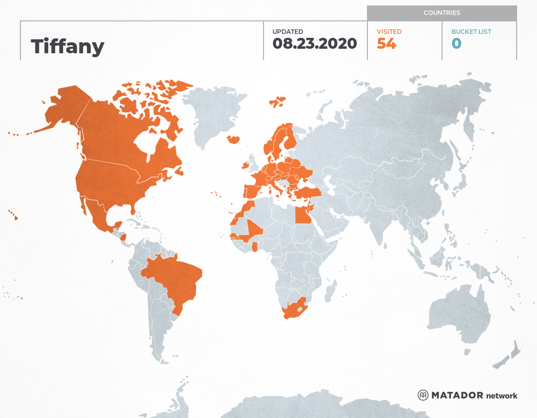 Tiffany’s Travel Map – Matador Network