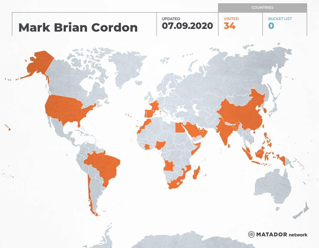 Mark Brian Cordon’s Travel Map – Matador Network