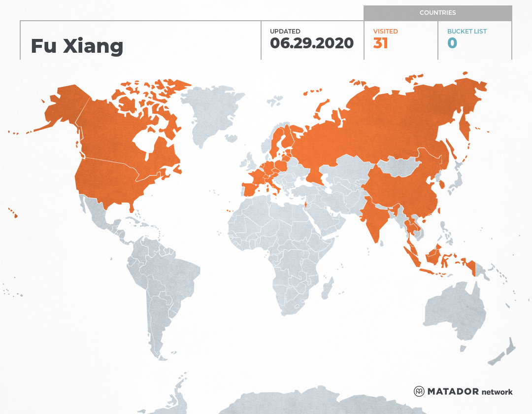 Fu Xiang’s Travel Map – Matador Network