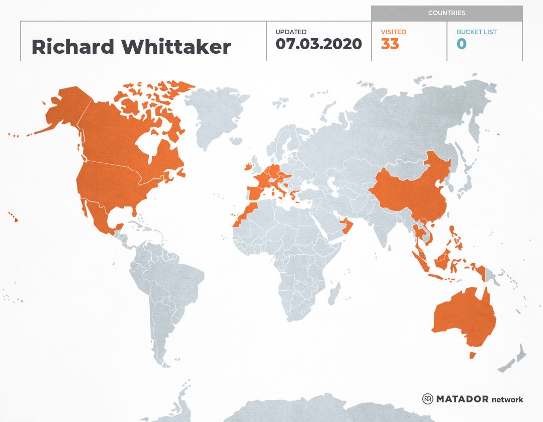 Richard Whittaker’s Travel Map – Matador Network