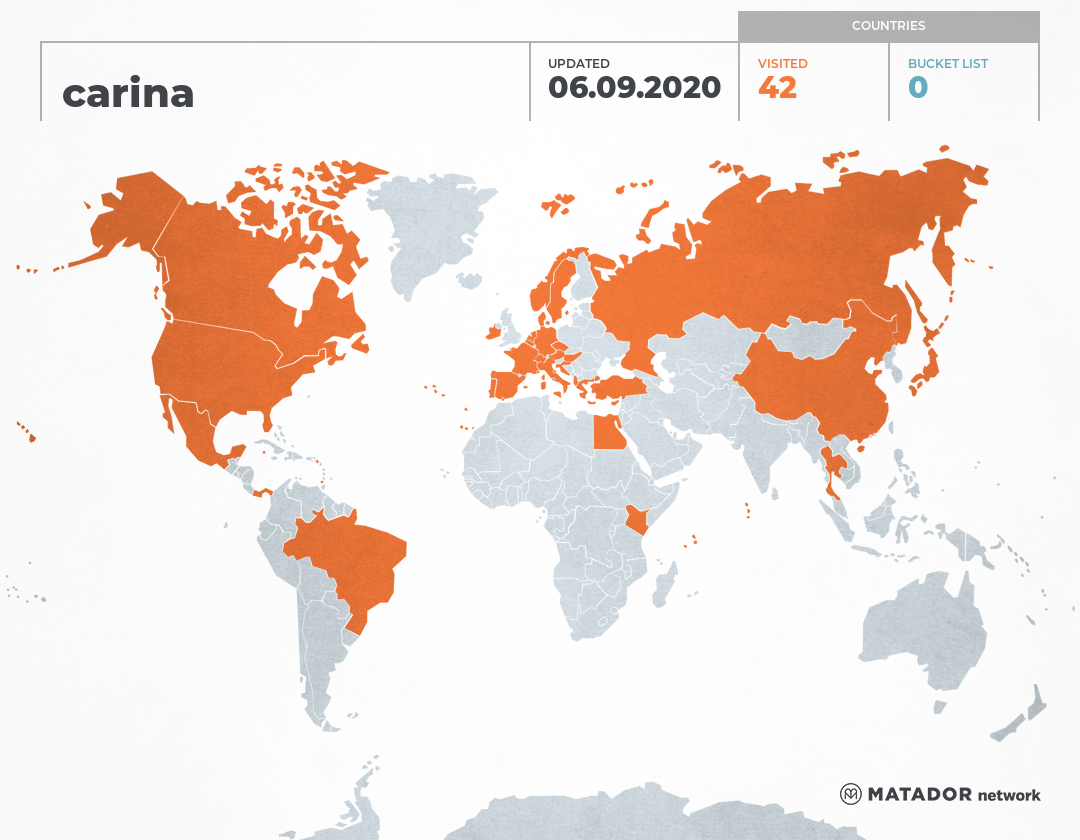 Carina’s Travel Map – Matador Network