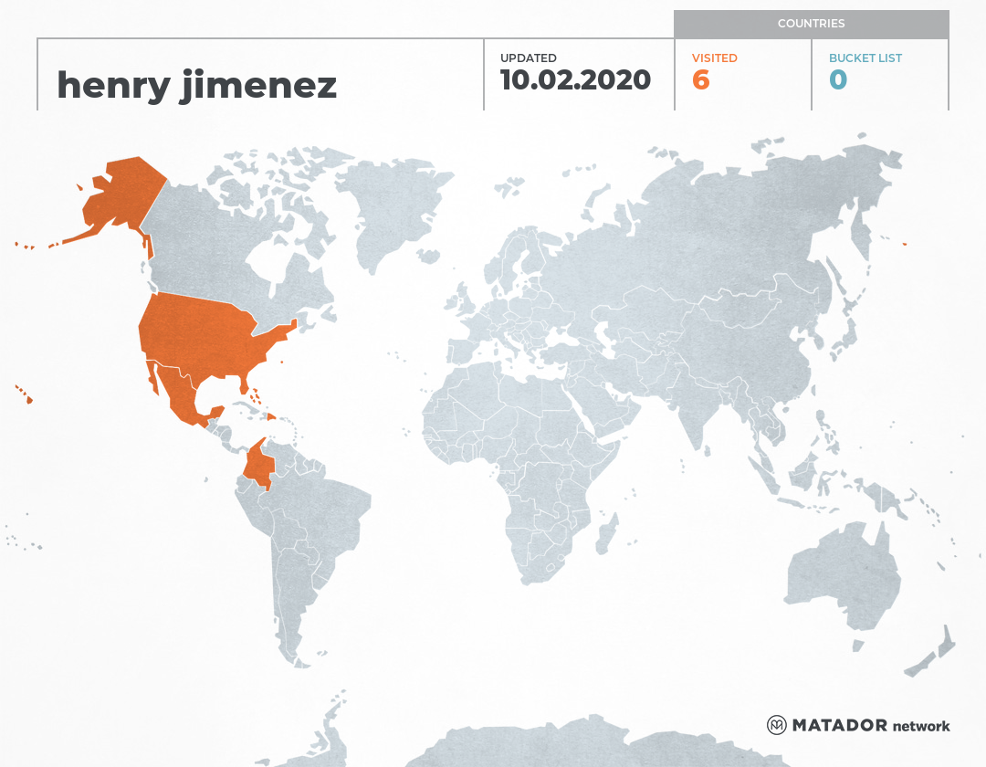 Henry Jimenez’s Travel Map – Matador Network