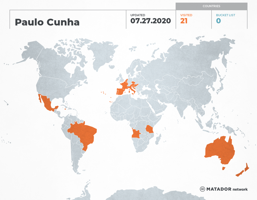 Paulo Cunha’s Travel Map – Matador Network