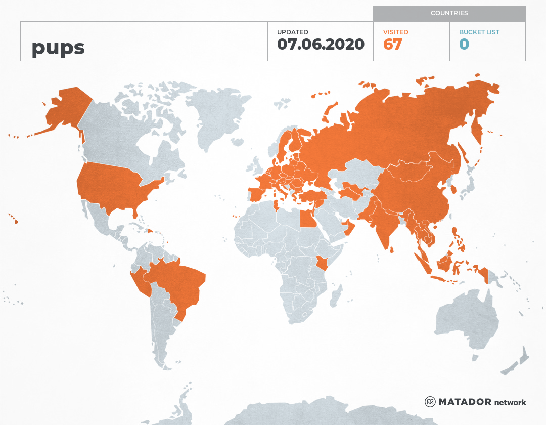 Pups’s Travel Map – Matador Network