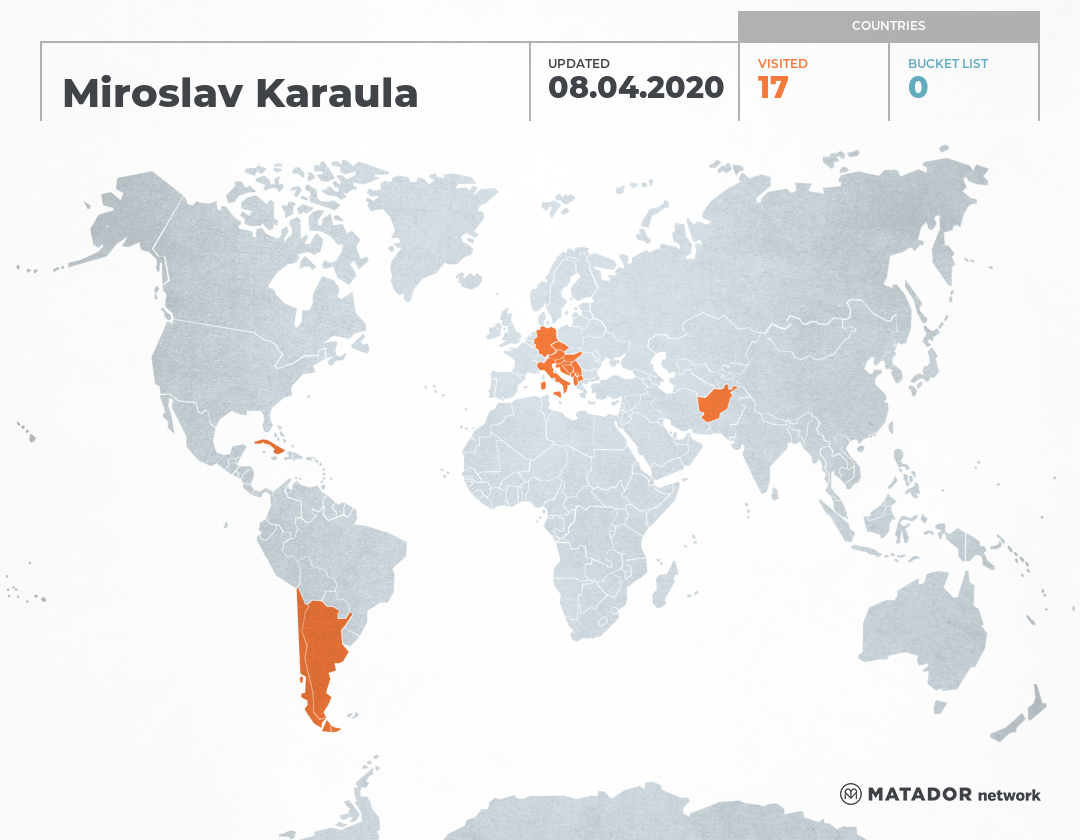 Miroslav Karaula’s Travel Map – Matador Network