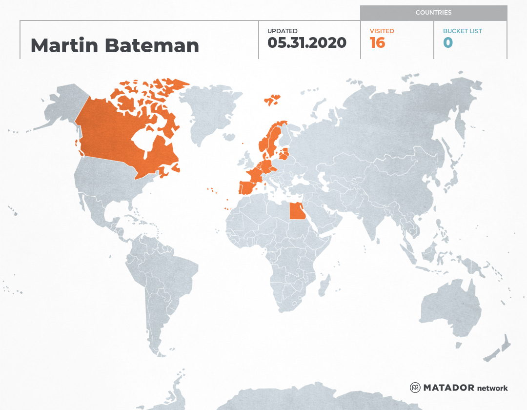 Martin Bateman’s Travel Map – Matador Network