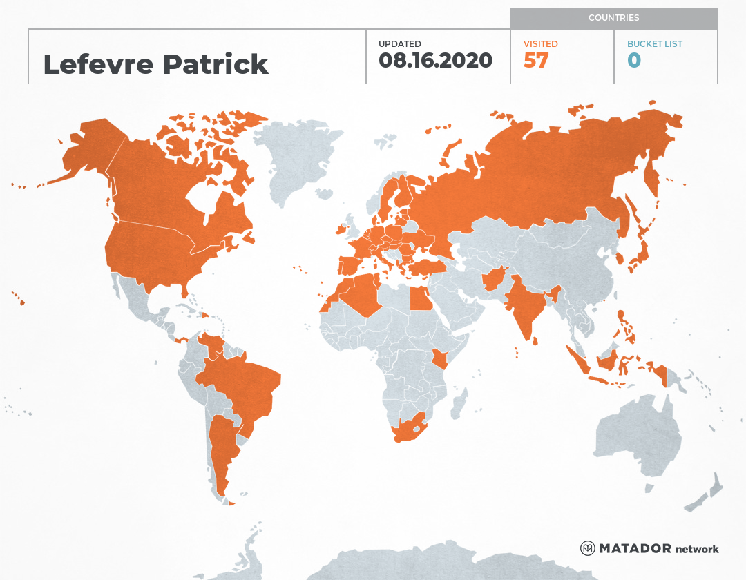 Lefevre Patrick’s Travel Map – Matador Network