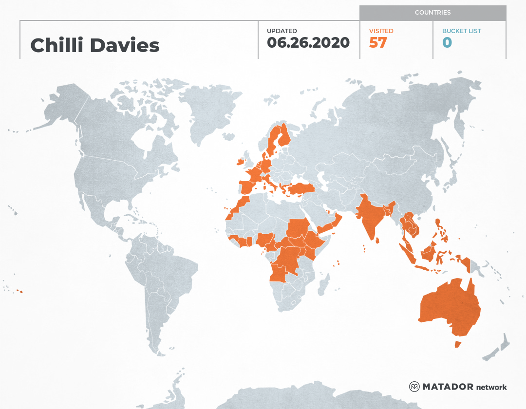 Chilli Davies’s Travel Map – Matador Network