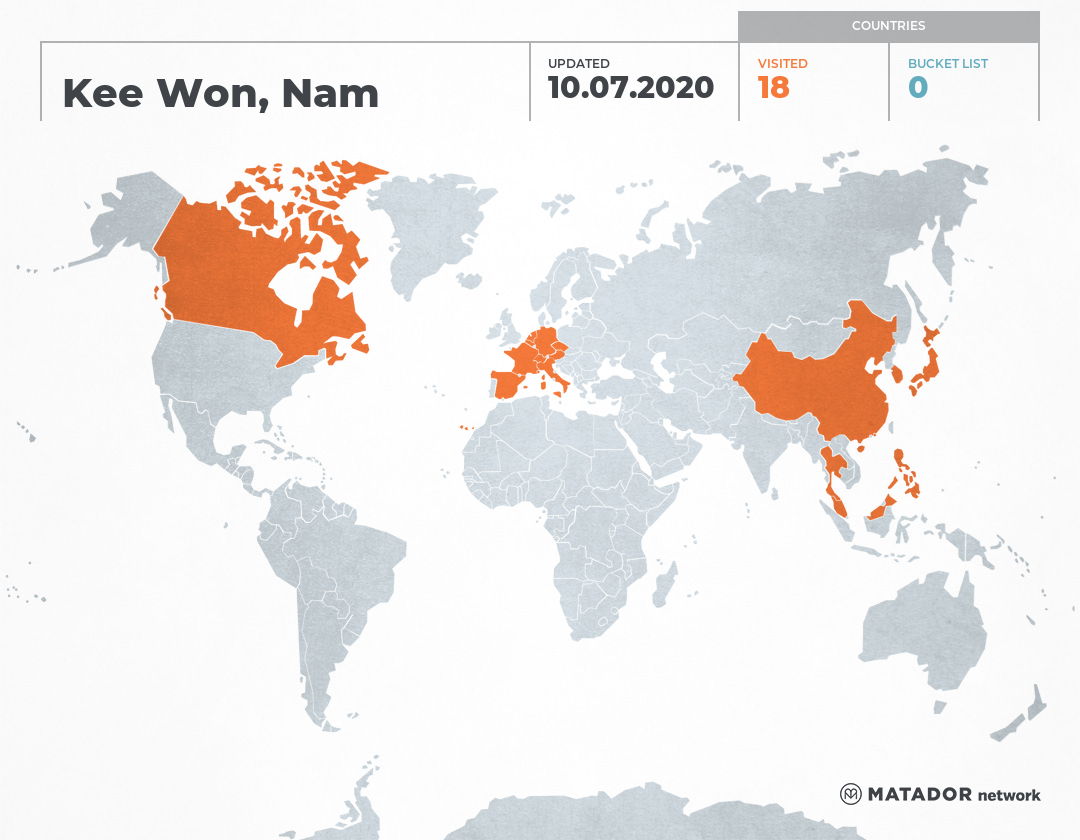 Kee Won, Nam’s Travel Map – Matador Network
