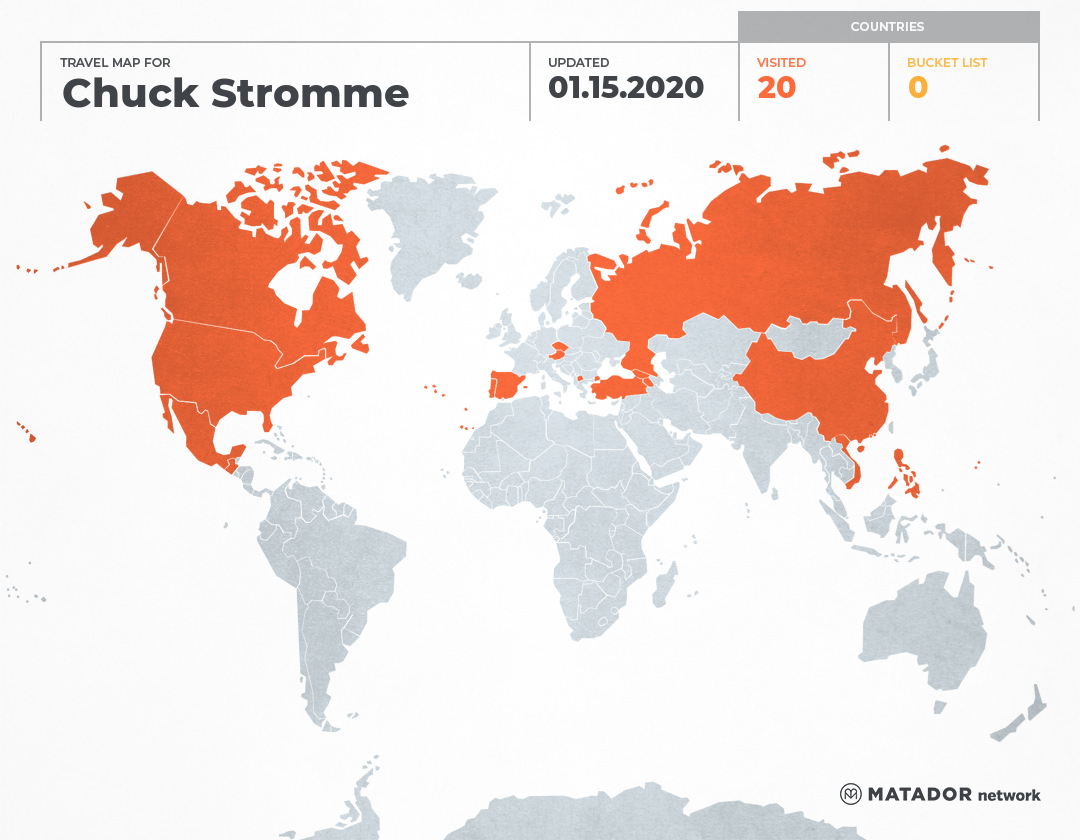 Chuck Stromme’s Travel Map – Matador Network