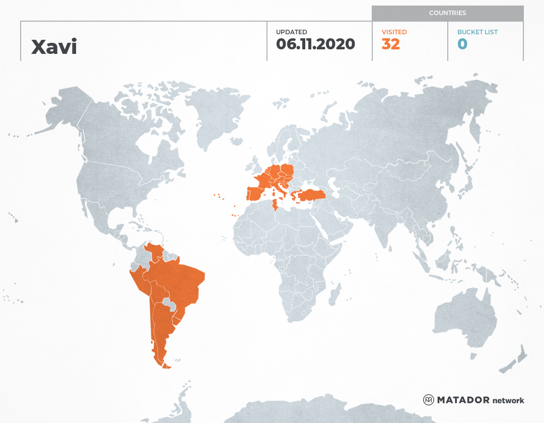 Xavi’s Travel Map – Matador Network