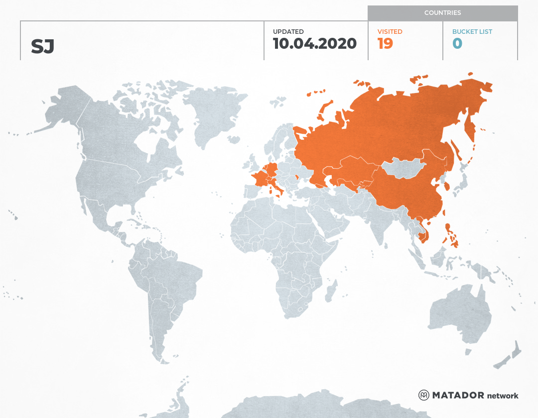 SJ’s Travel Map – Matador Network