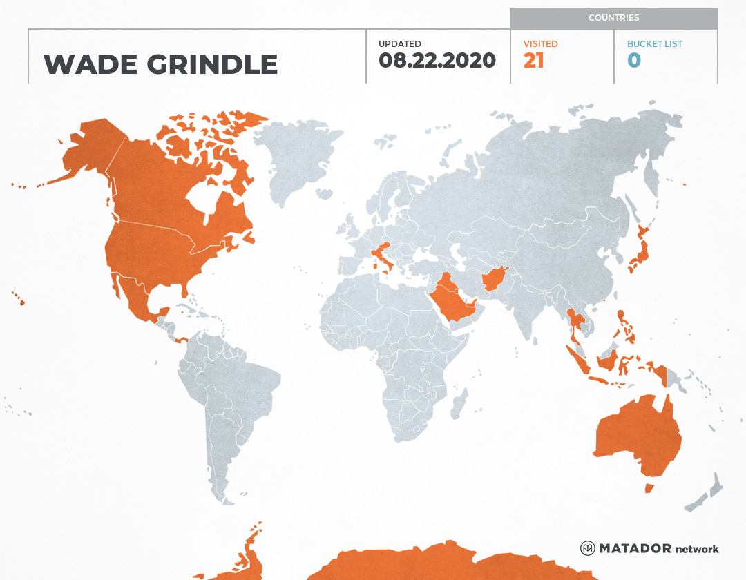 WADE GRINDLE’s Travel Map – Matador Network