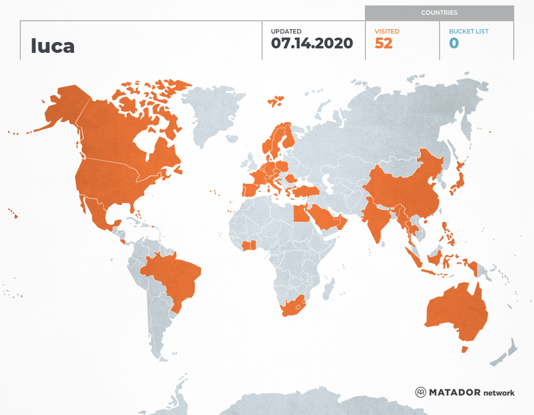 Luca’s Travel Map – Matador Network