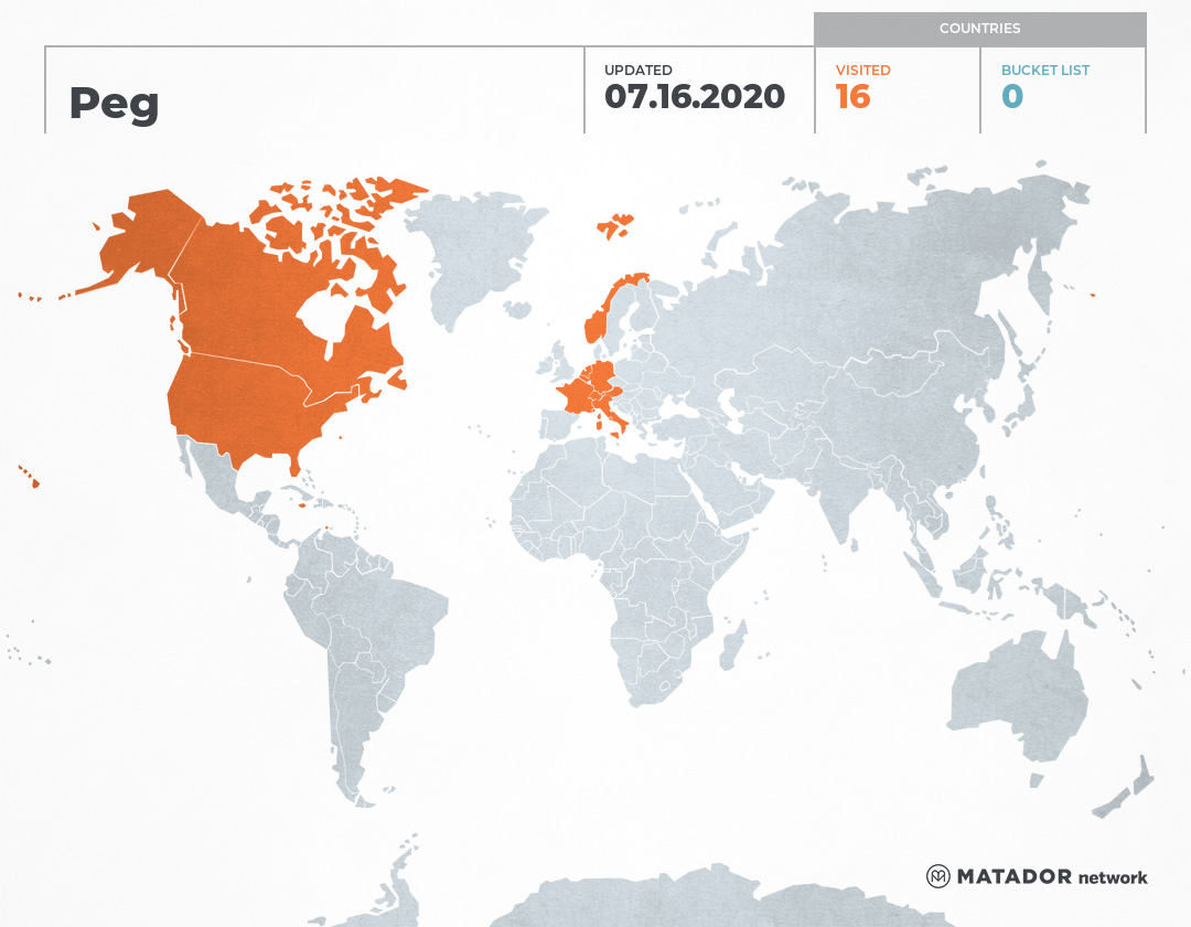Peg’s Travel Map – Matador Network
