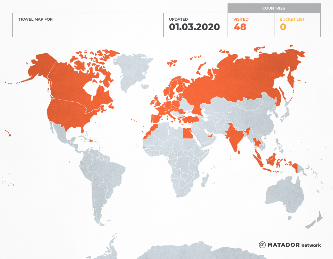 Jarmo’s Travel Map – Matador Network