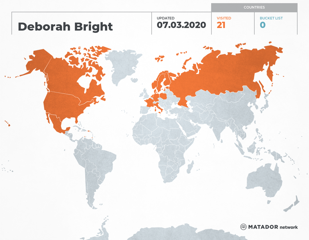 Deborah Bright’s Travel Map – Matador Network
