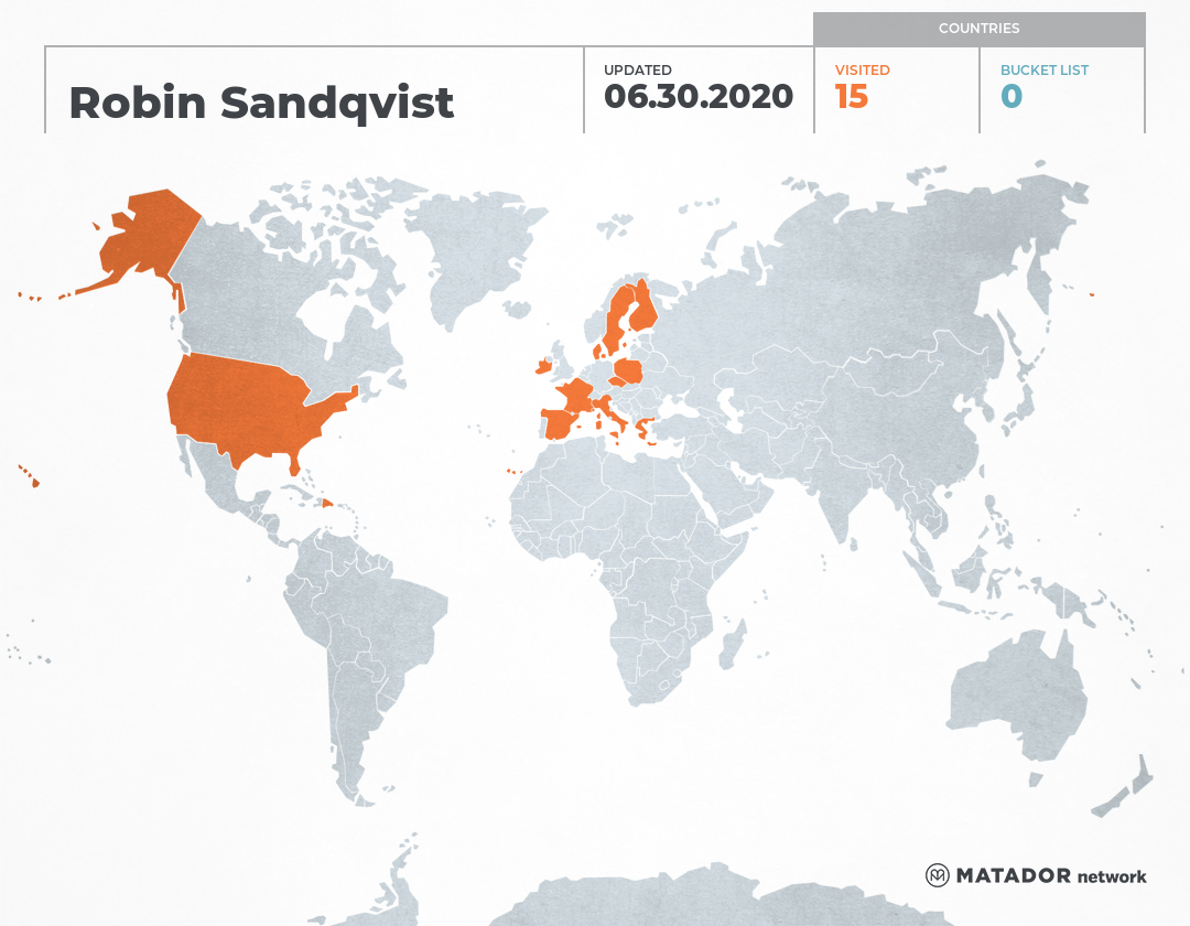 Robin Sandqvist’s Travel Map – Matador Network