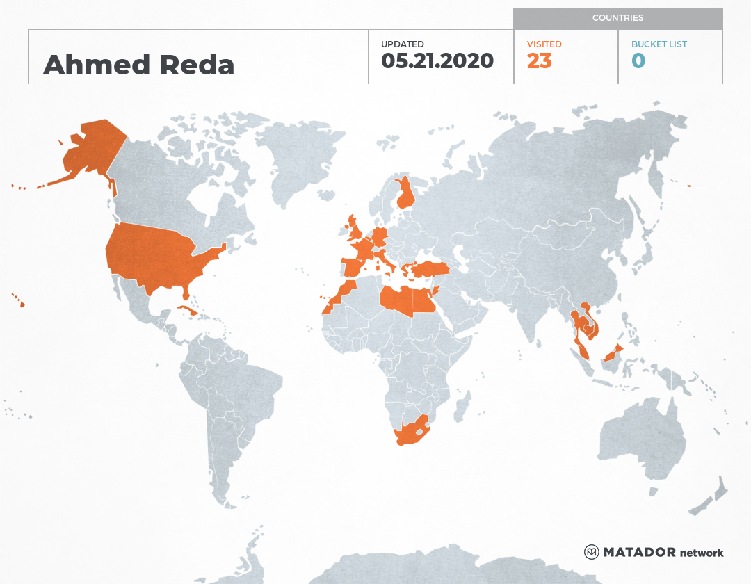 Ahmed Reda’s Travel Map – Matador Network