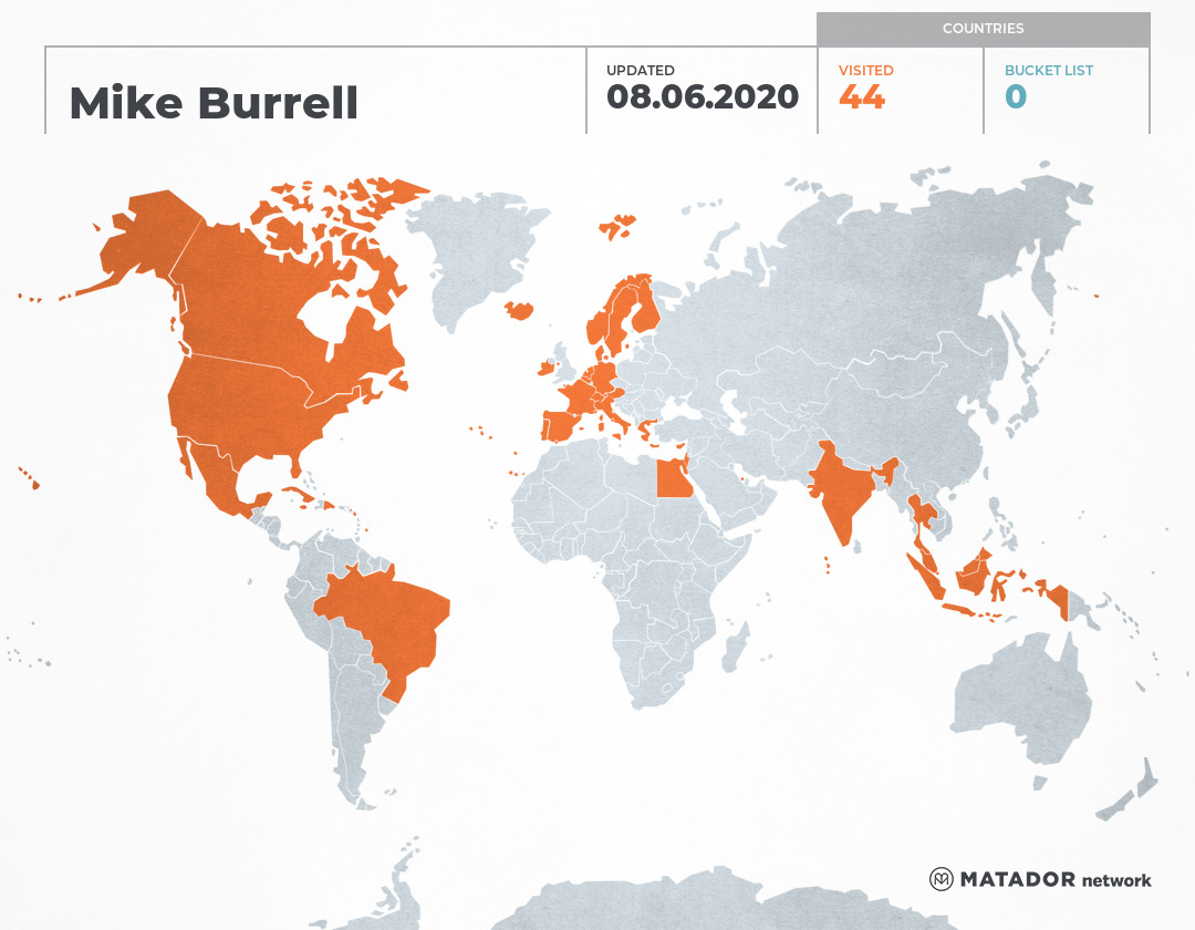 Mike Burrell’s Travel Map – Matador Network