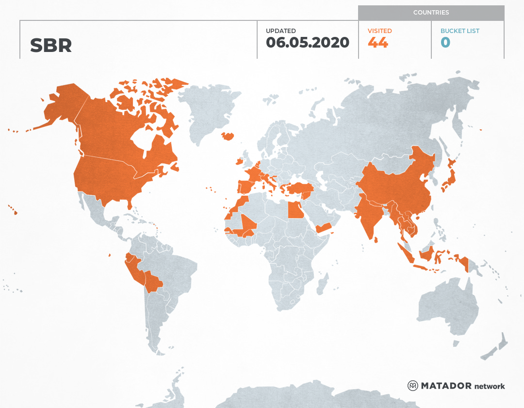 SBR’s Travel Map – Matador Network