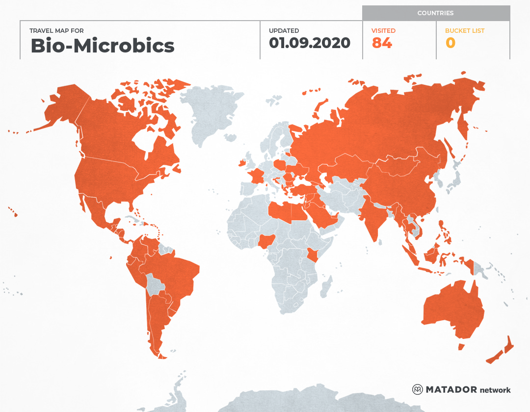 Bio-Microbics’s Travel Map – Matador Network