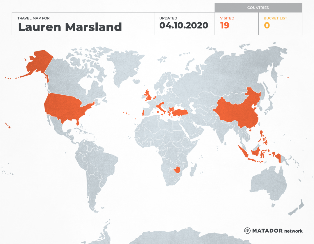 Lauren Marsland’s Travel Map – Matador Network