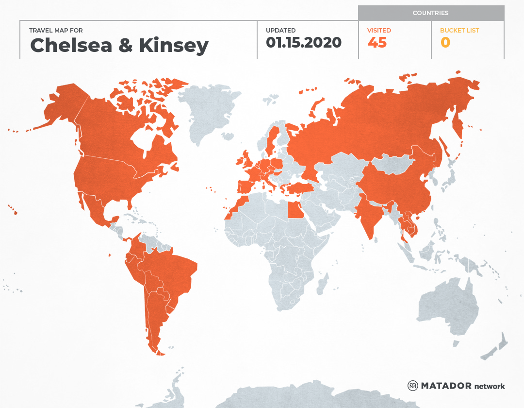 Chelsea & Kinsey’s Travel Map – Matador Network