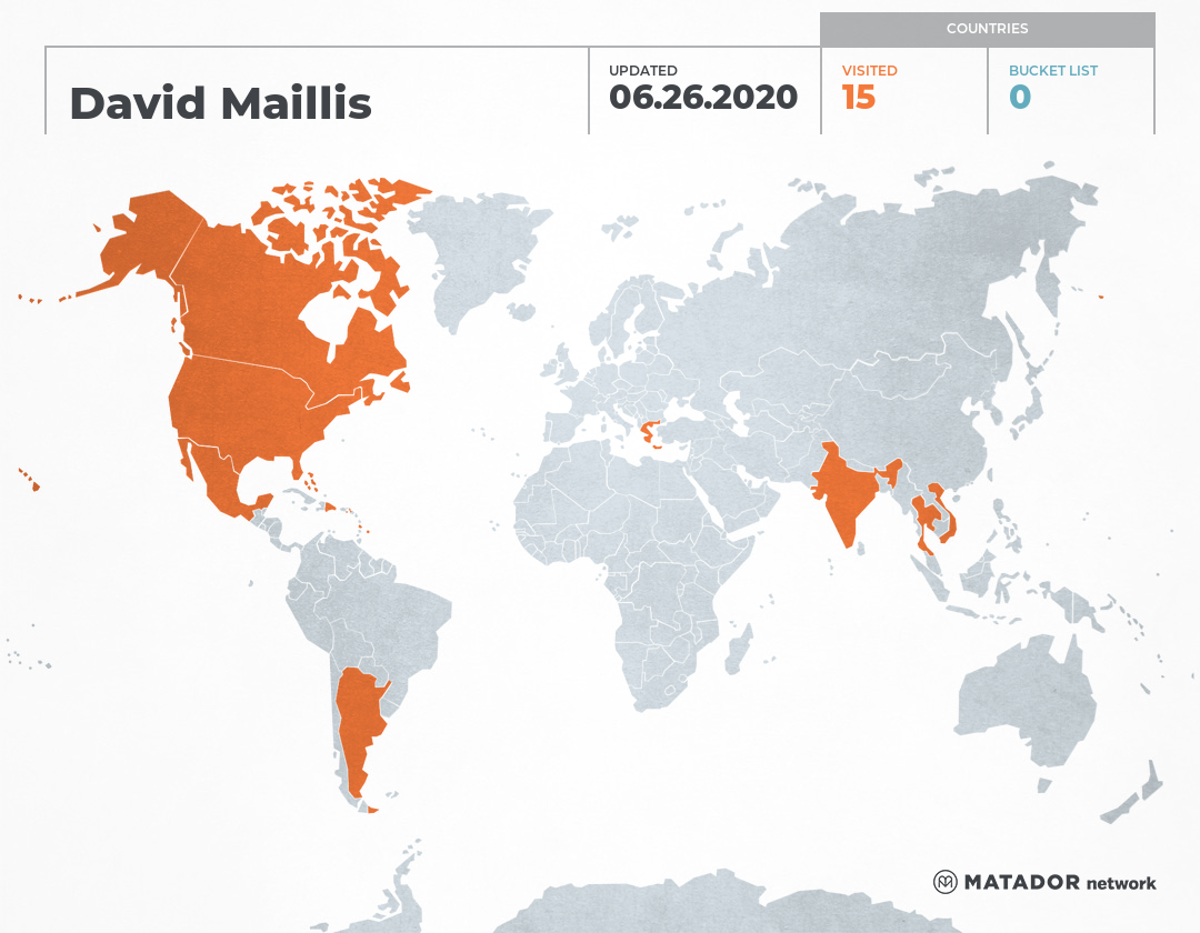 David Maillis’s Travel Map – Matador Network