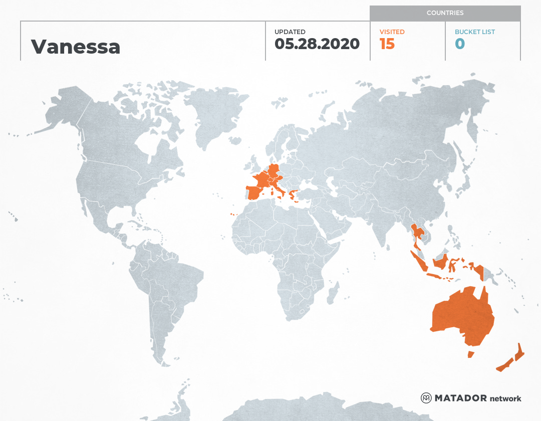 Vanessa’s Travel Map – Matador Network
