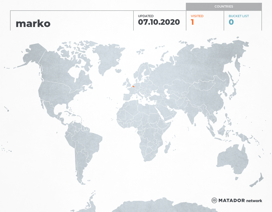 Marko’s Travel Map – Matador Network