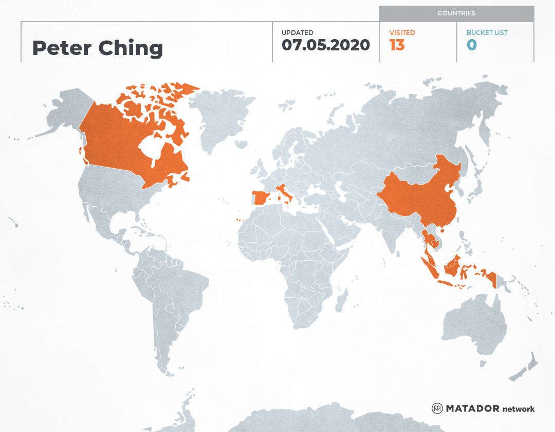 Peter Ching’s Travel Map – Matador Network