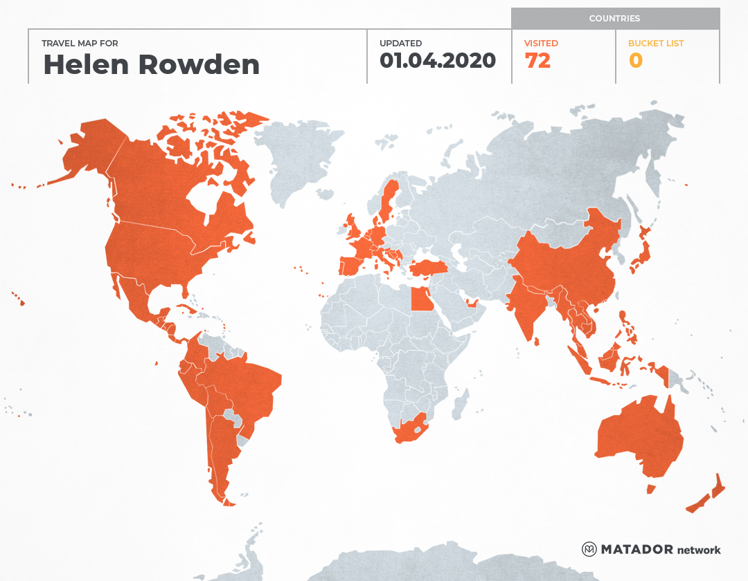 Helen Rowden’s Travel Map – Matador Network