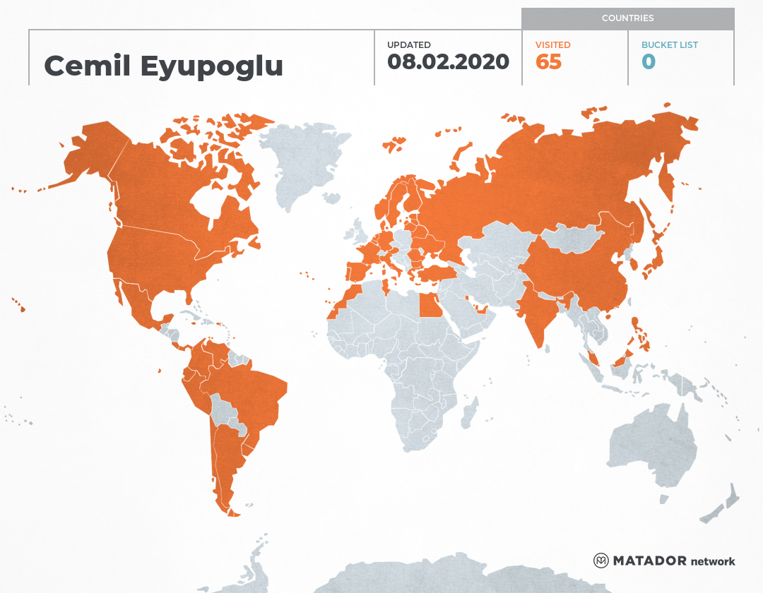 Cemil Eyupoglu’s Travel Map – Matador Network